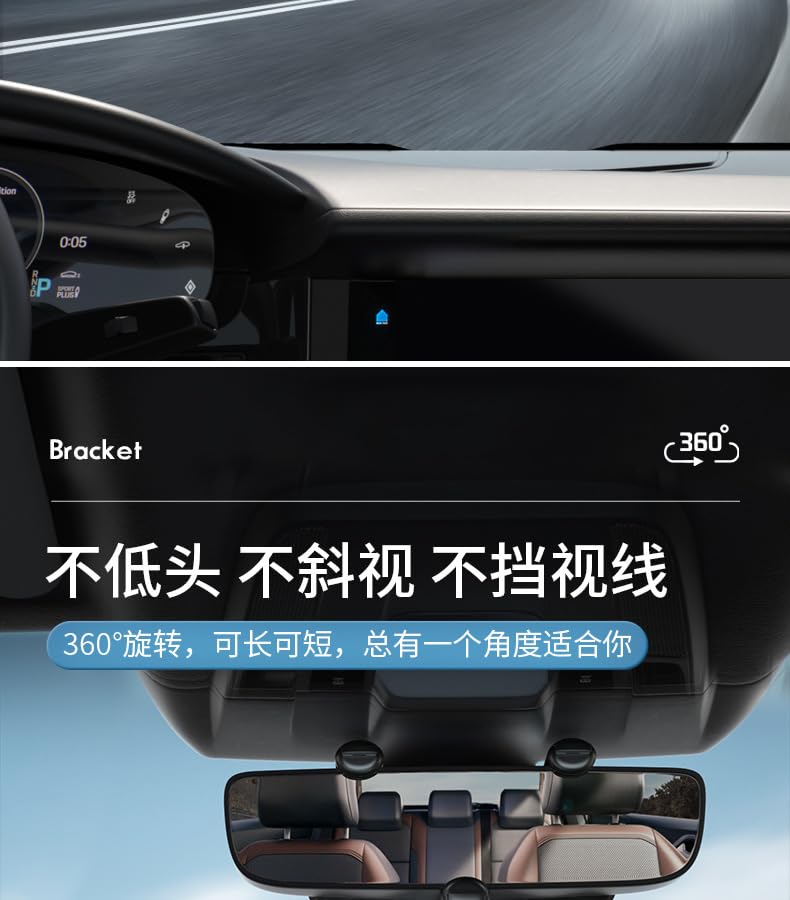 Rearview Mirror Phone Holder for Car,Rotatable and Retractable Car Phone Holder Mount 2023 Universal Multifunctional 360° Rear View Mirror Phone Holder Pro Clip Car Mirror Phone Mount for Cell Phone