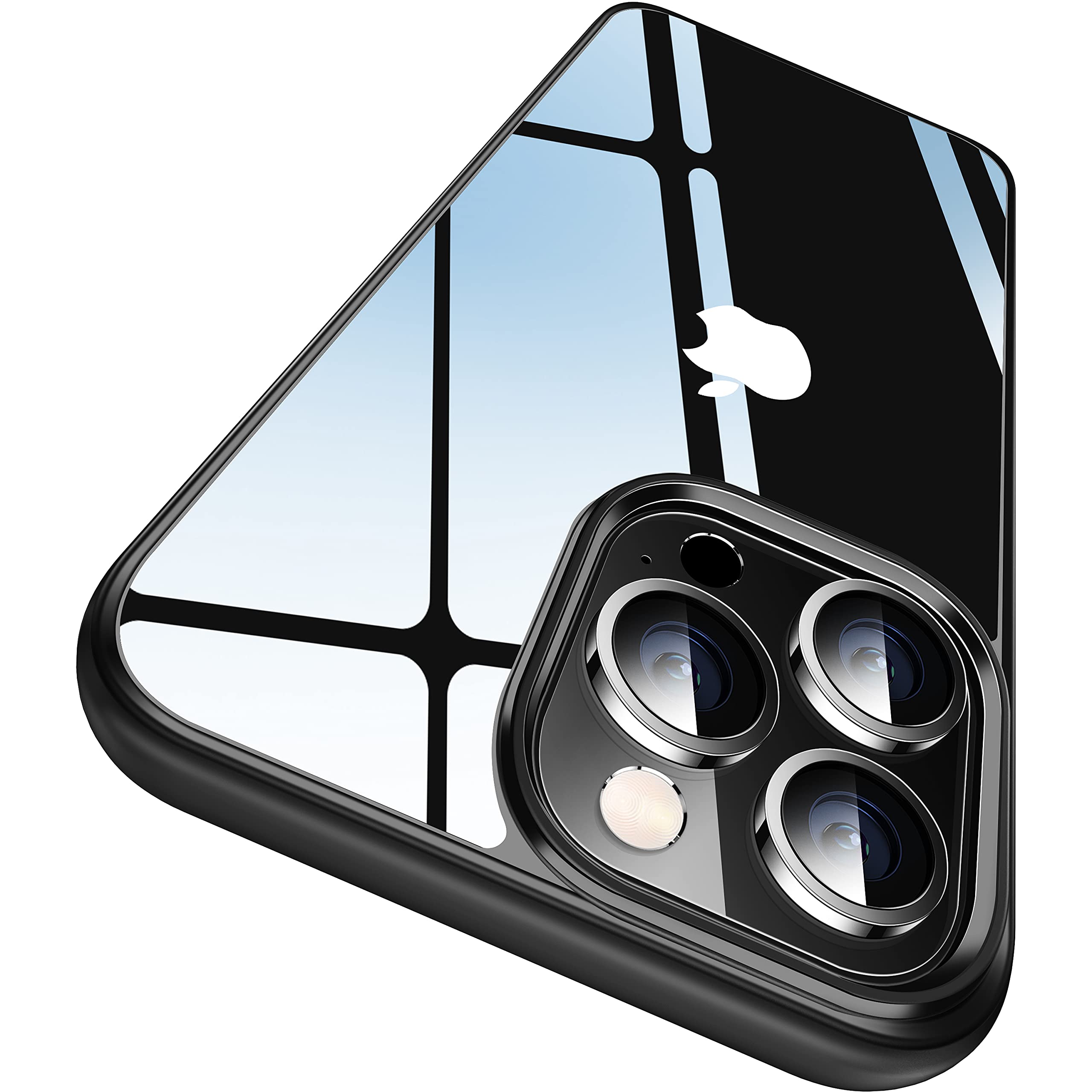CASEKOO Crystal Clear Designed for iPhone 12 Pro Max Case, [Not Yellowing] [Military Grade Drop Tested] Shockproof Protective Phone Case Slim Thin Cover 5G 6.7 inch 2020, Black