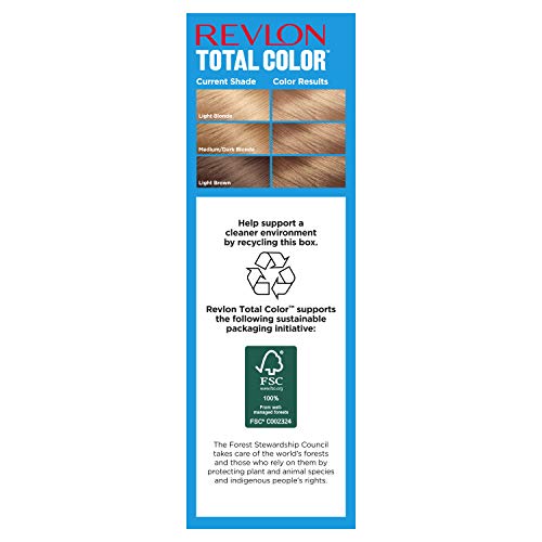 Revlon Total Color Permanent Hair Color, Clean and Vegan, 100% Gray Coverage Hair Dye, 80 Medium Natural Blonde, 3.5 oz