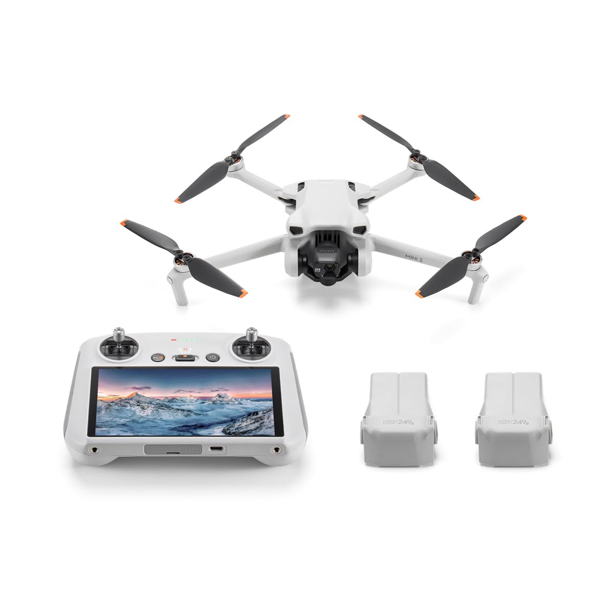 DJI Mini 3 Drone Fly More Combo with RC Remote Controller Bundle with 128GB microSD Card, Backpack, Anti-Collision Light, Foldable Landing Pad, Cleaning Kit