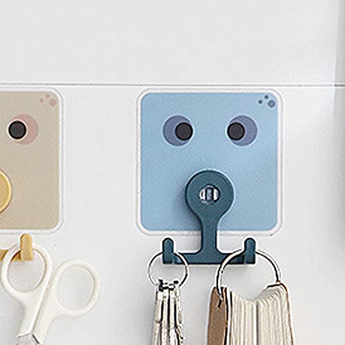 GOOFFY Door Metal Hooks for Hanging Shower, Bathroom, Kitchen, Glass Door, Mirror, Ceramic Tile Suction Cup Hook-no Punching, Double headhooks Hanger