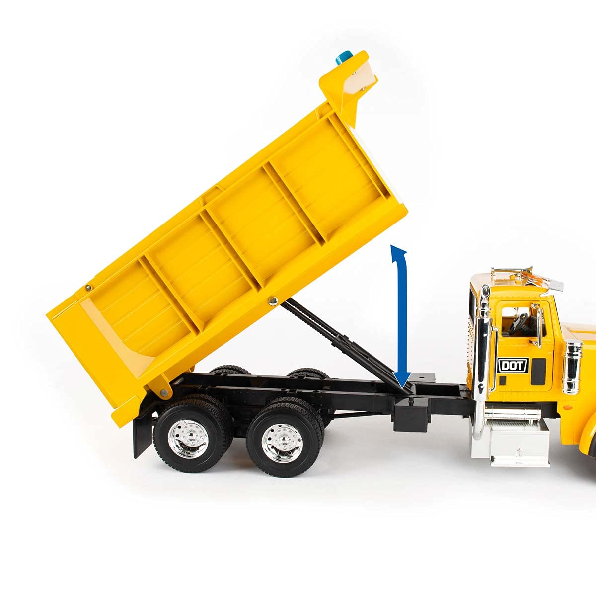TOMY ERTL Big Farm 1:16 Scale Peterbilt Snow Plow Truck with Dump Box Toy for Kids, Yellow, 3 Years and Up