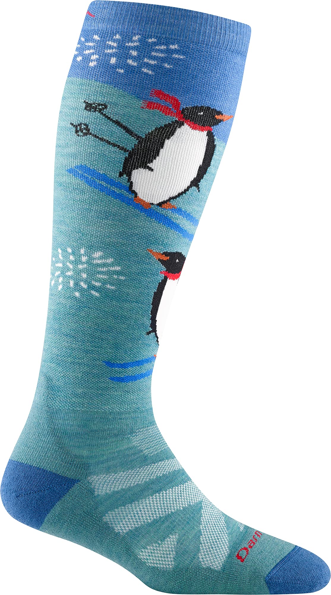 Darn Tough Vermont Penguin Peak OTC Midweight with Cushion Aqua MD (US 7.5-9.5)