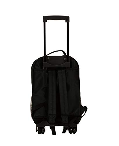 Rockland Double Handle Rolling Backpack, Black, 17-Inch