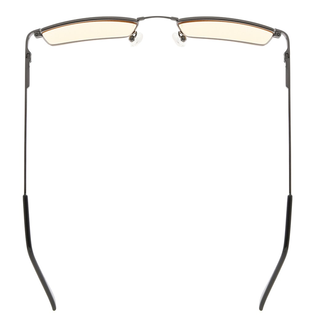 CessBlu Blue Light Filter Glasses Bendable Bridge Computer Eyeglasses Women Men Reading(Gunmetal)+0.75