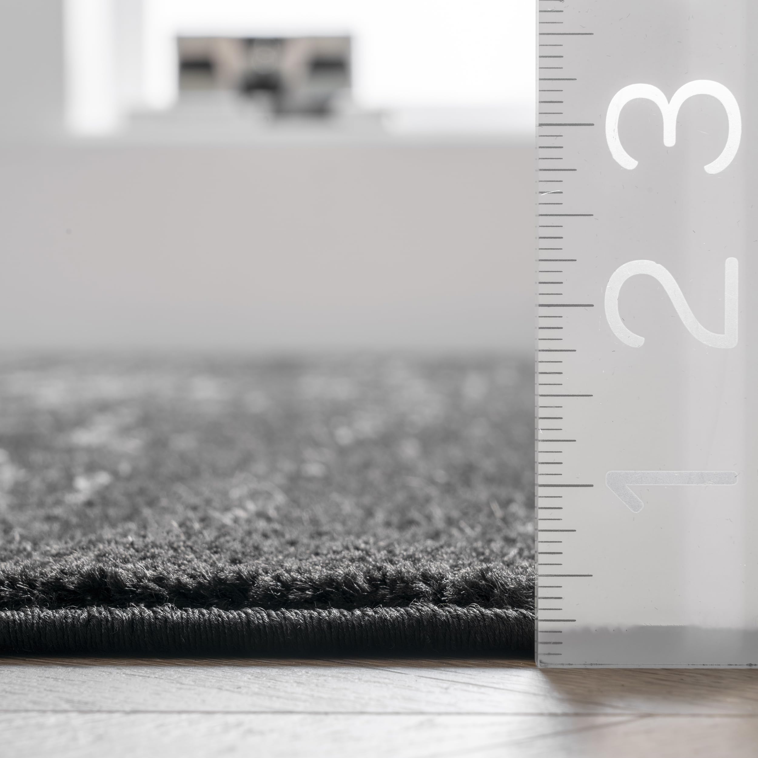 nuLOOM Arlena Vintage Traditional Area Rug - 6 Square Area Rug Modern/Contemporary Black/Grey Rugs for Living Room Bedroom Dining Room Kitchen