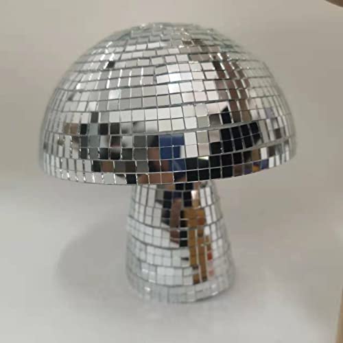 Mushroom Disco Ball for bar, Party, Room, Table Decor - Mirror Disco Ball Mushroom Shape Home Art Decorations (S 5.6 Inches)