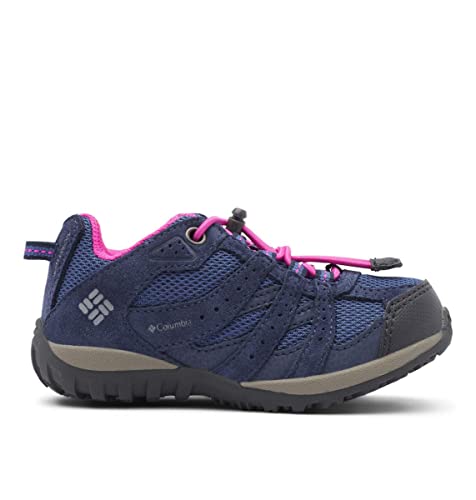 Columbia Unisex Child Redmond Waterproof Hiking Shoe, Bluebell/Pink Ice, 3 Big Kid US