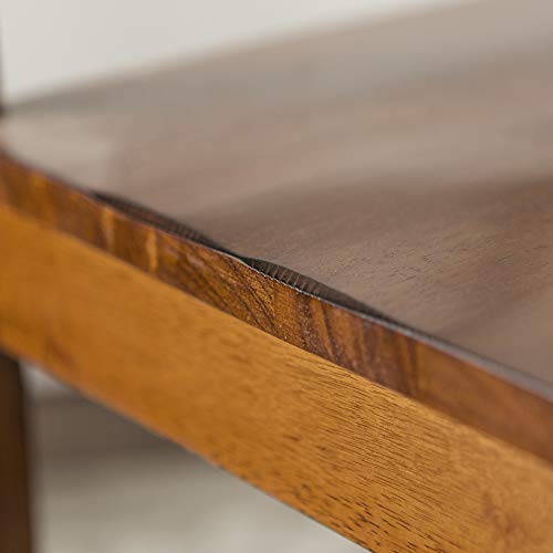 Walker Edison Modern Farmhouse Wood X-Back Armless Dining Chairs Kitchen, Set of 2, Brown