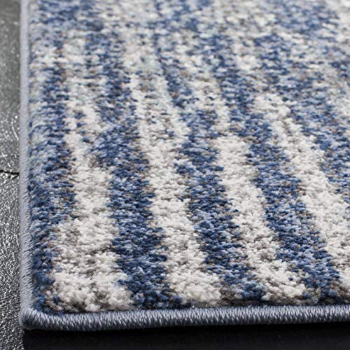 SAFAVIEH Galaxy Collection 5'3" x 7'6" Navy / Light Grey GAL118N Modern Non-Shedding Living Room Bedroom Dining Home Office Area Rug