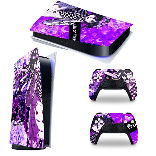 Danganronpa V3 PS5 Digital Edition Whole Body Vinyl Skin Sticker Decal Cover for Playstation 5 Digital Edition System Console and Controllers
