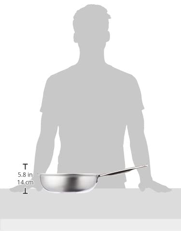 Pentole Agnelli Professional Aluminum Line Mantecare Frying Pan 5 mm Radiant, 28 cm, Silver