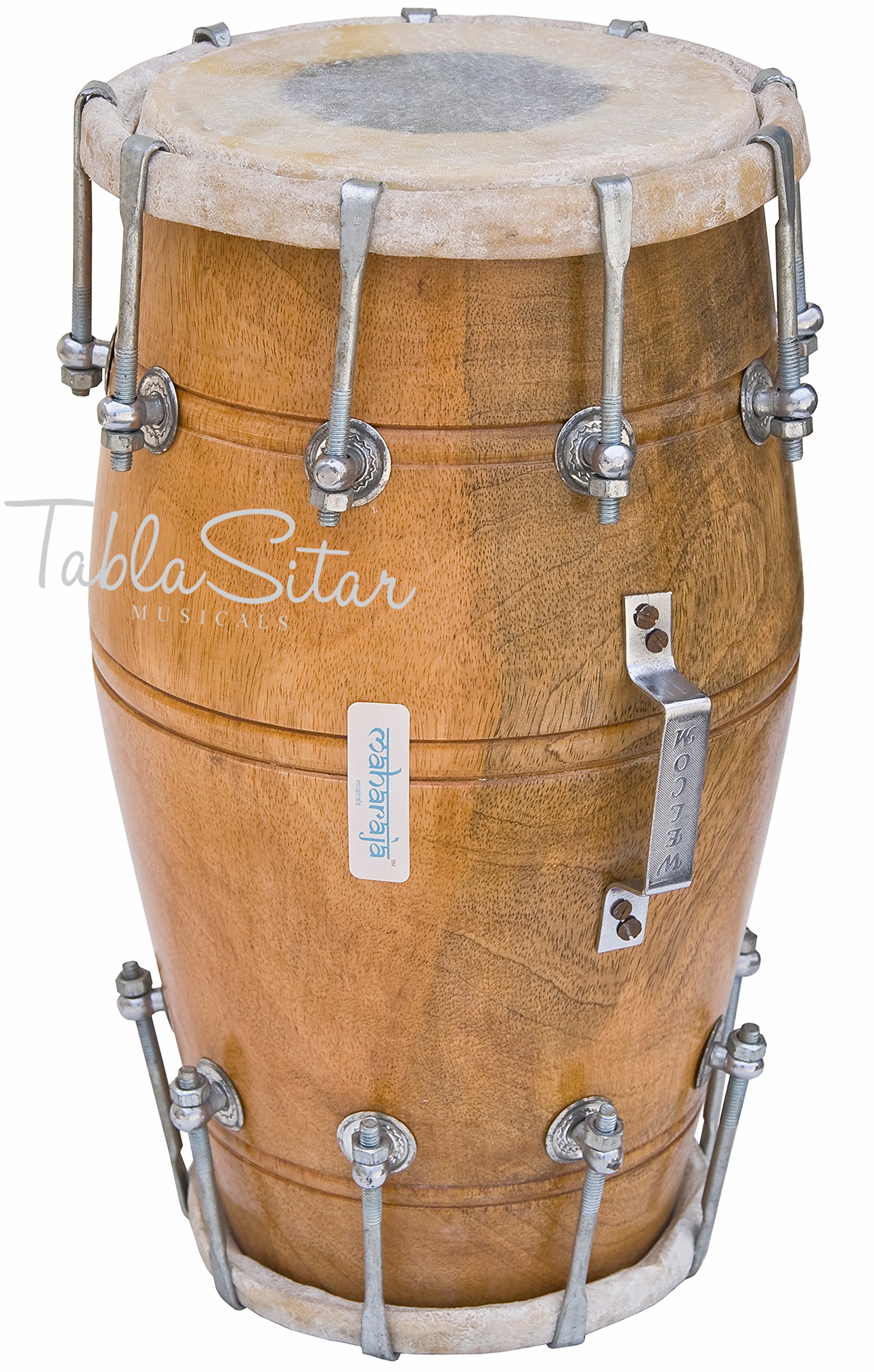 Maharaja Musicals Dholak Drum, Mango Wood, Bolt-tuned, Padded Bag, Spanner, Dholki Musical Instrument (PDI-104)