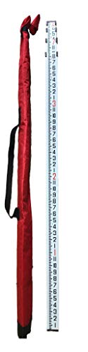 GEOLENI Aluminum Grade Rod - 10ths, With Carrying Case and Rod level (14 Foot)
