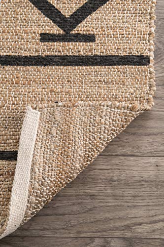 nuLOOM Hand Loomed Natural Fiber Barry Runner Rug, 2' 6" x 6', Natural