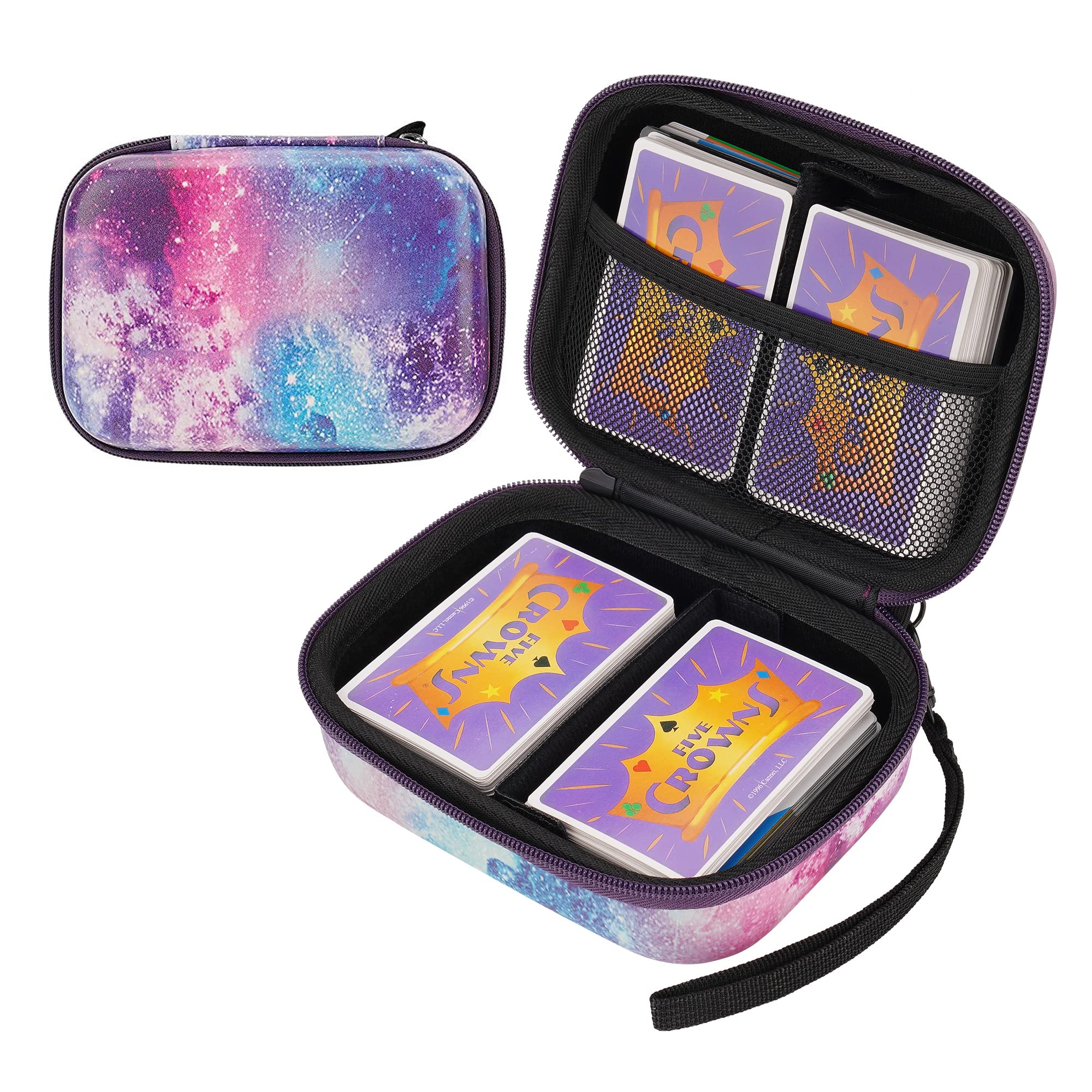 TPCY Portable cards Case Compatible with Set Enterprises Five Crowns Card Games (Only Case) (Galaxy)