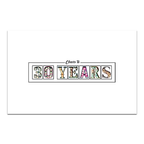 L&O Goods 30th Birthday Party Decorations - Signature Board for Party - Party Supplies, Guest Book, Or Card Alternative for Women Or Men - Signing Board for Party - Poster Size 11x17 โ Unframed
