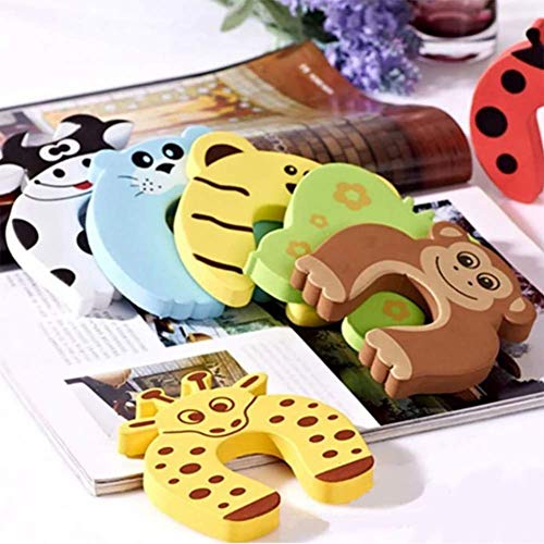 DuoleMY Baby Child Proofing Door Stoppers Cute Finger Safety Guard Randomly Color 5 pcs