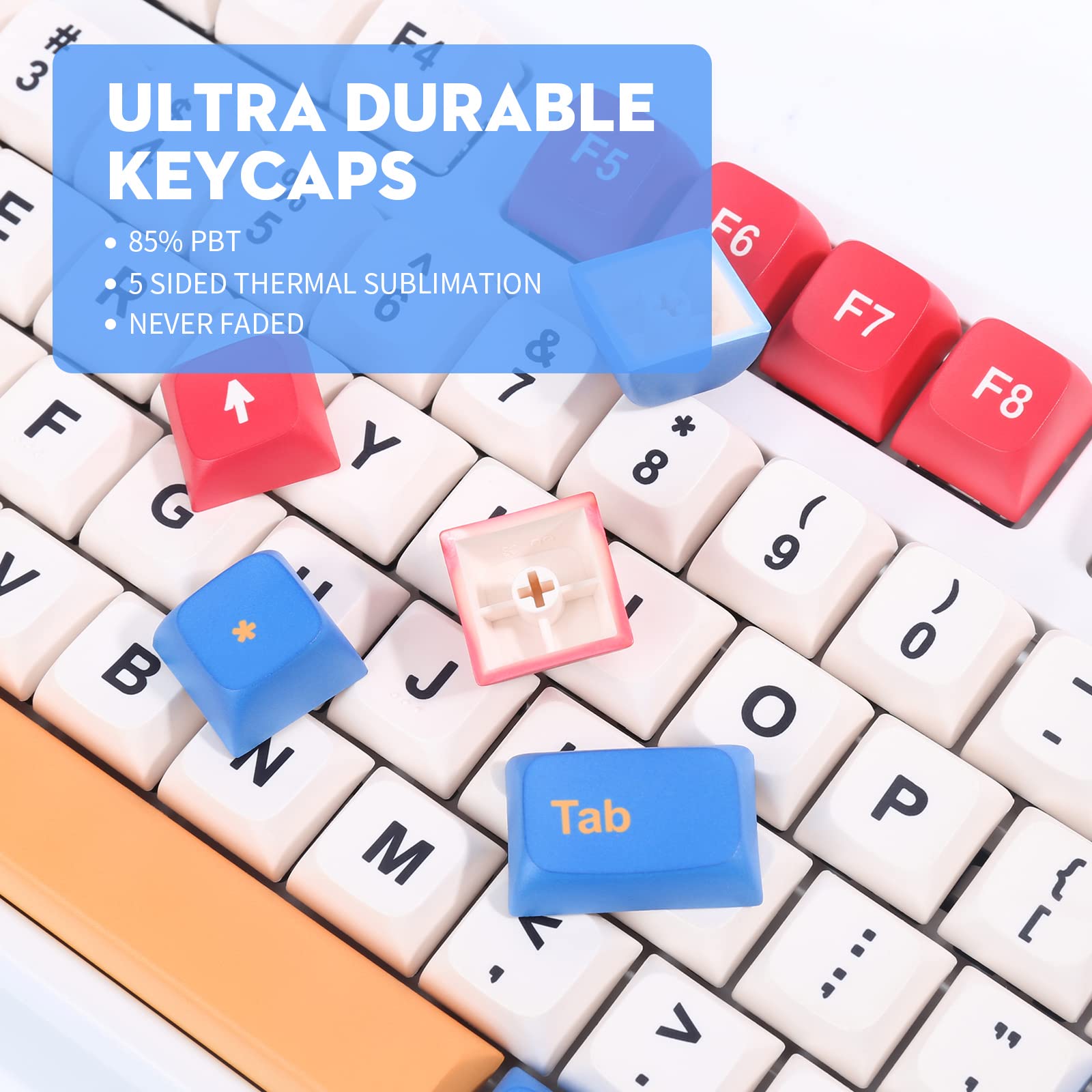 DUSTSILVER Mechanical Keyboard PC Gaming Keyboard with Number Pad Hot Swappable Optical Switches Optical Red Switch Spill-Resistant USB Wired 108-Key for Windows PC Mac