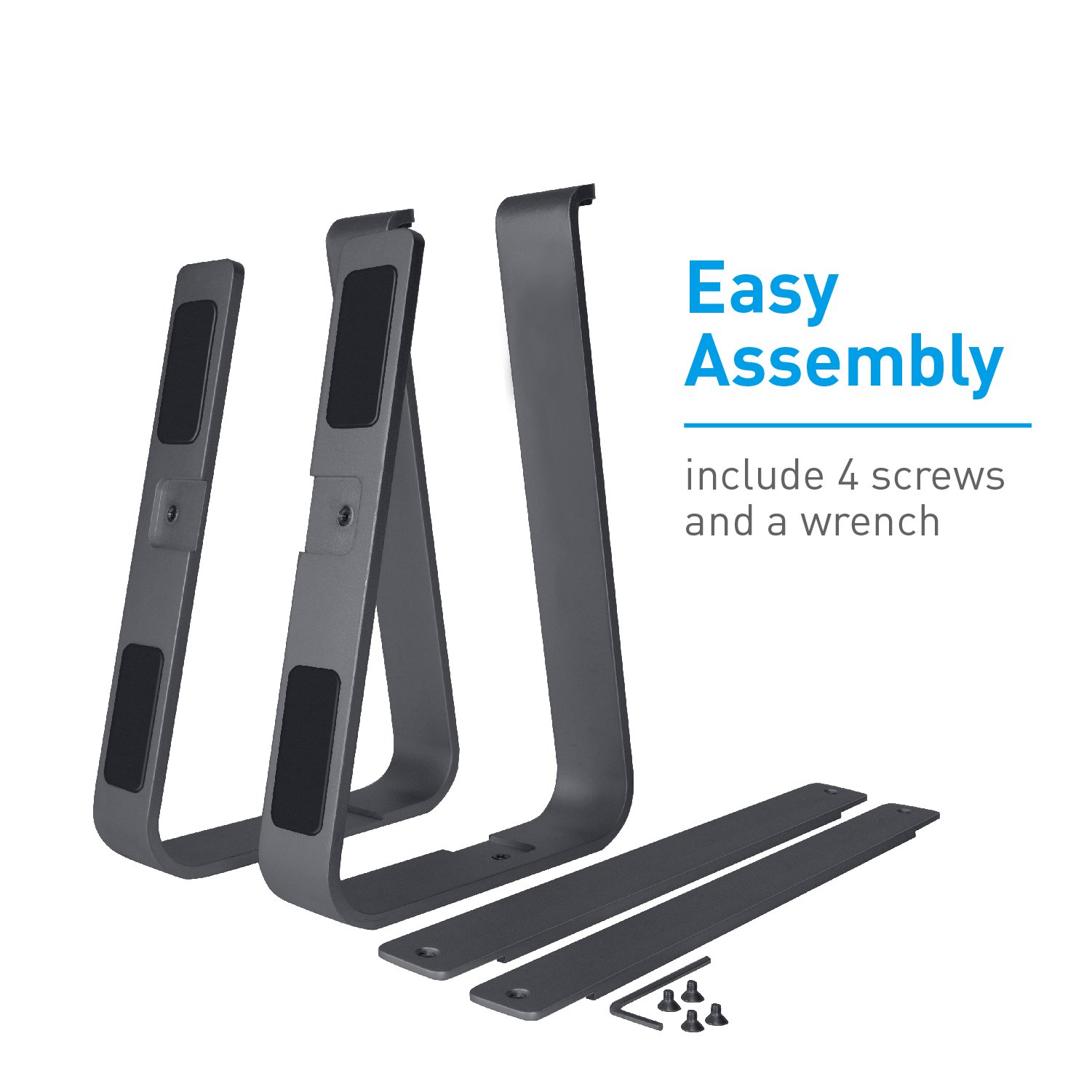 Macally Aluminum Laptop Stand for Desk - Works with all Macbook /Pro/Air & Laptops between 10” to 17.3” - Sleek and Sturdy Laptop Riser - (ASTANDSG), Space Gray