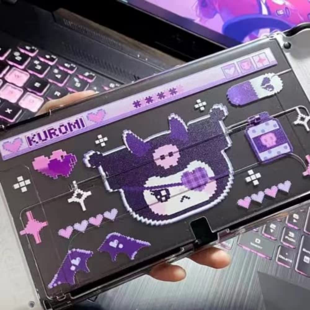 ENFILY Cute Case Compatible with Nintendo Switch OLED, Dockable Case Cover, Ergonomic Soft TPU Grip Case for Joycon, Sparkle Skin Set