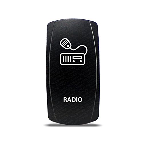 CH4X4 Marine Rocker Switch Radio Symbol 2- Green Led
