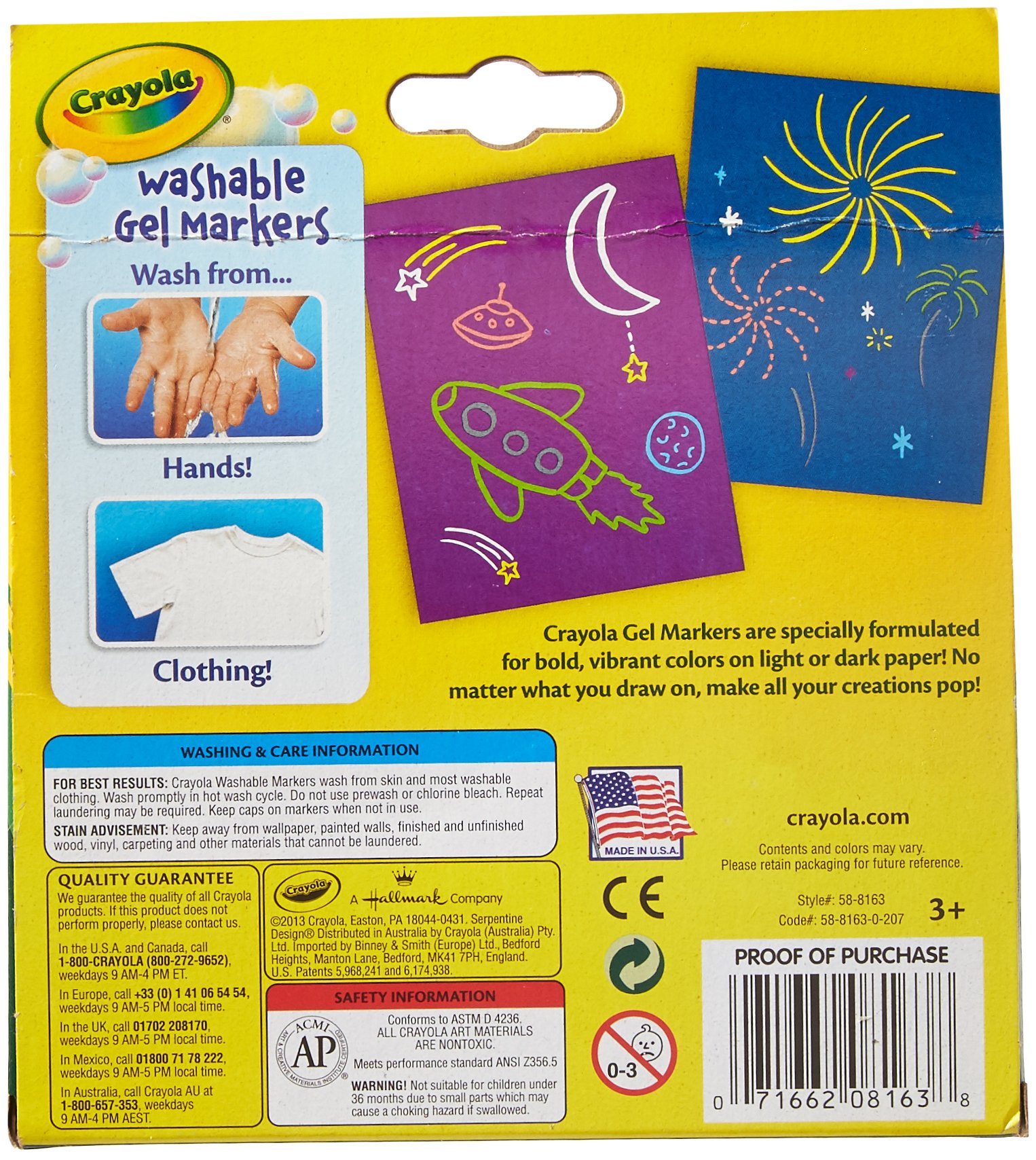 Crayola 8 Count Gel FX Washable Markers - 2 Packs