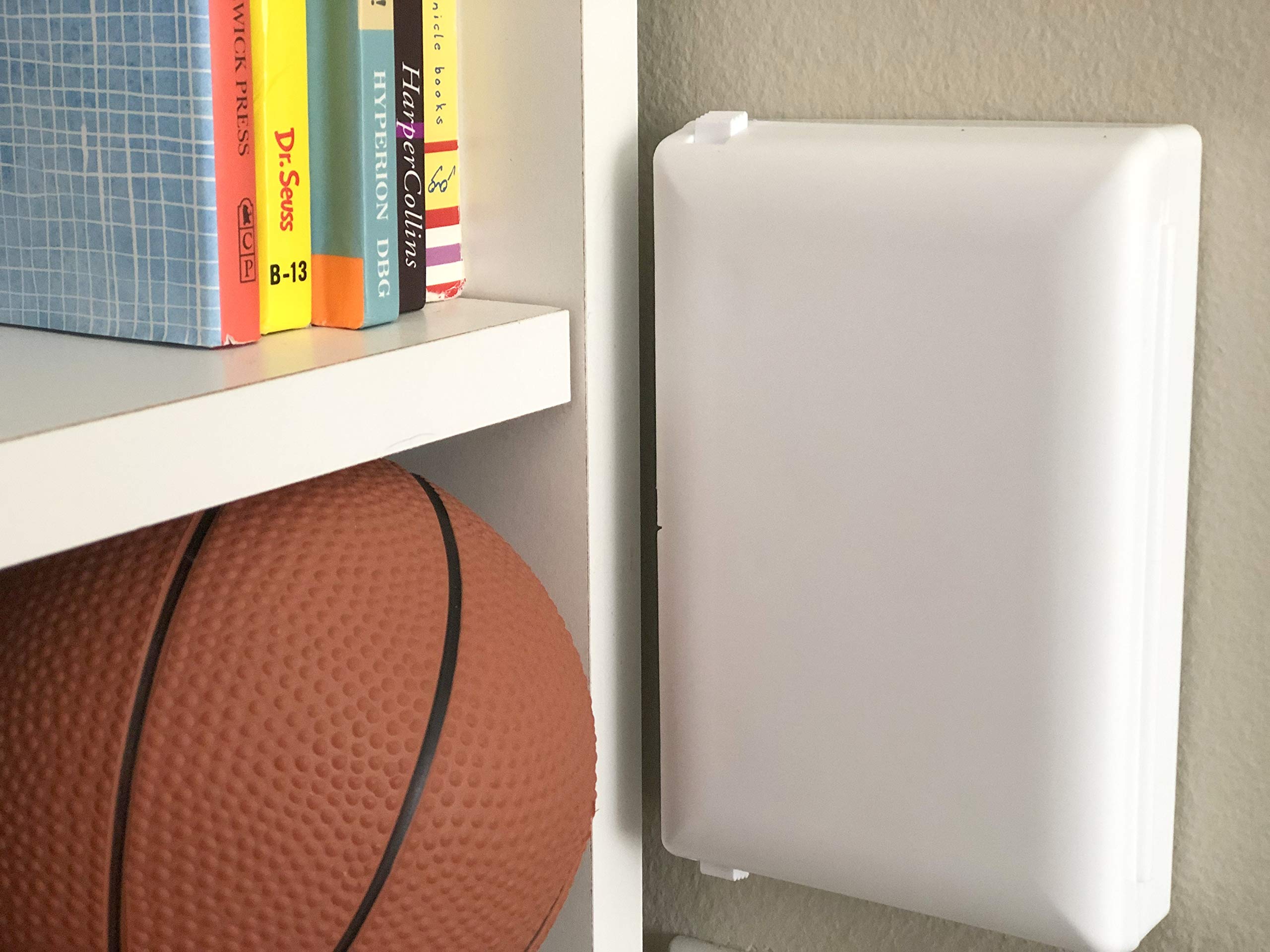 Child Be Safe Baby Toddler Pet Resistant Electrical Safety Cover Guard Home and Business for Decora Leviton Legrand Modern Wide Rocker Light Switch (1 Count, White)