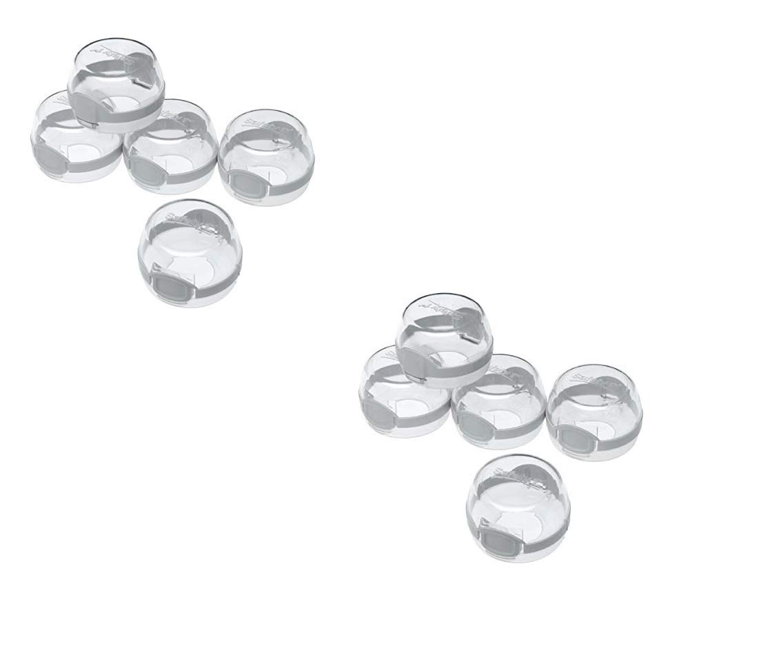 Child Proof Clear View Stove Knob Covers (Set of 5) - 2 Pack