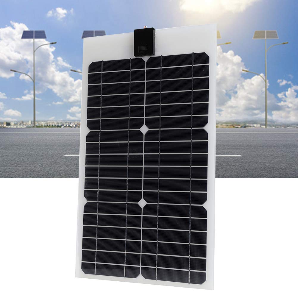 Ciglow 18V 20W Portable Solar Panel Charger,Polycrystalline Chip,Pet White Bottom Pressure,3M Clip Line in Front,Suitable for Cars,Homes,Ships,Motorcycles,Etc.