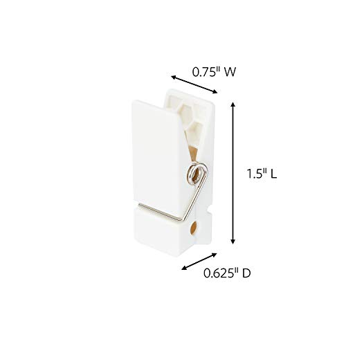 Command AD889Q-8NA Repositionable Silver Circle Hooks Hardware, 8 Spring Clips, White
