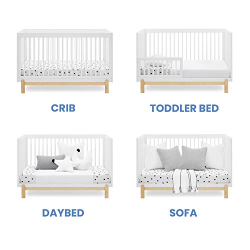 Delta Children Poppy 4-in-1 Convertible Crib, Bianca White/Natural