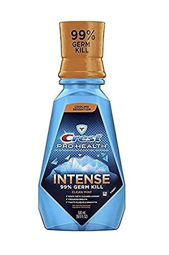 Crest Pro Health Intense Mouthwash, Clean Mint, 16.8 Fluid Ounce (Packaging May Vary)