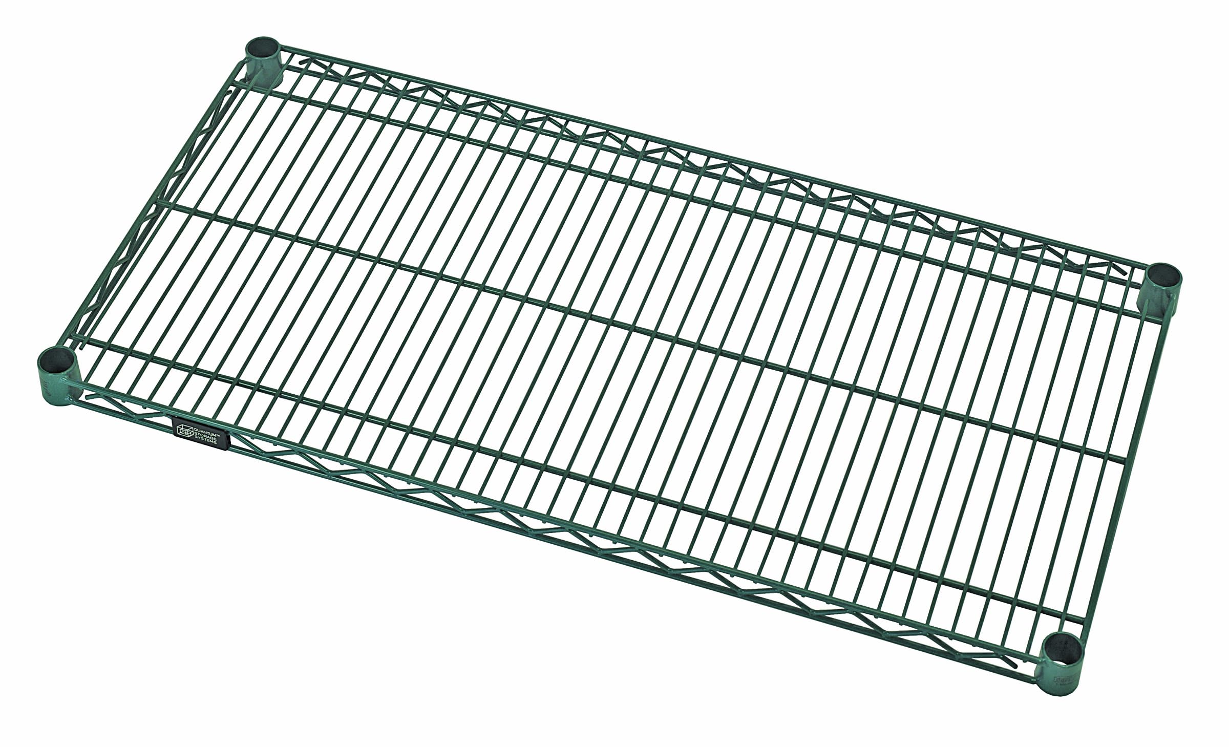 FSE Quantum 1836P Wire Shelf, 36"W x 18"D, 600-800 lb. Capacity, Green epoxy Finish, NSF