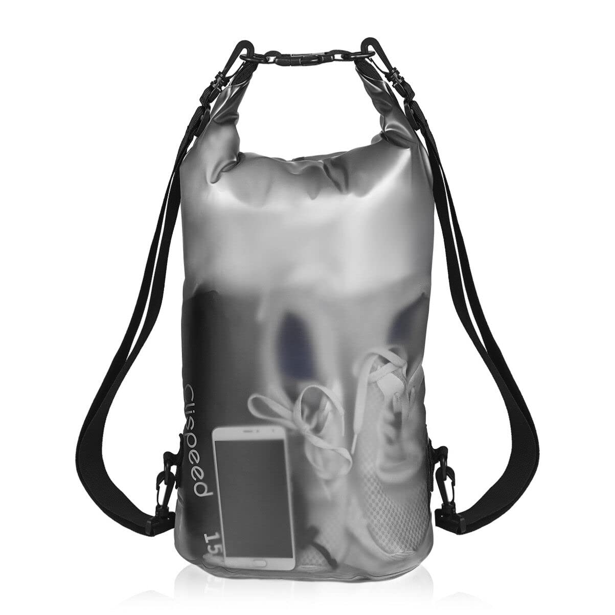 CLISPEED Waterproof Dry Bag Matte Backpack for Boating Kayaking Fishing Rafting Swimming Floatingmming Floating (15L)