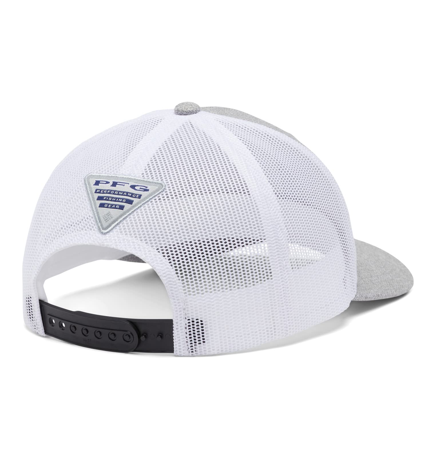Columbia Unisex-Adult PFG Mesh Snap Back Hooks Ball Cap, Breathable, Adjustable, Cool Grey Heather/Black