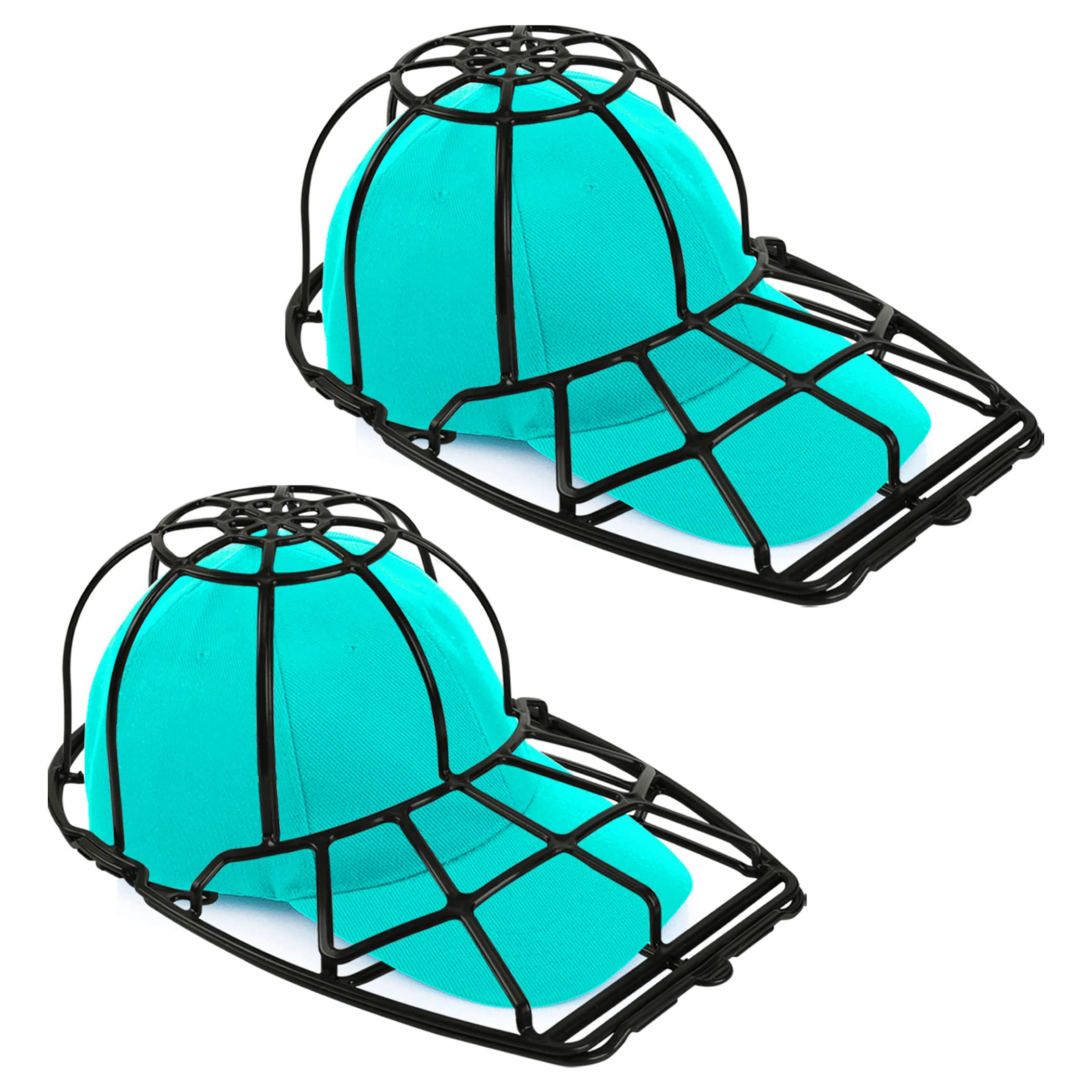Der Rose 2 Pack Hat Washer for Washing Machine Baseball Caps Hat Cleaner Cage Holder Frame for Dishwasher Laundry (Black)