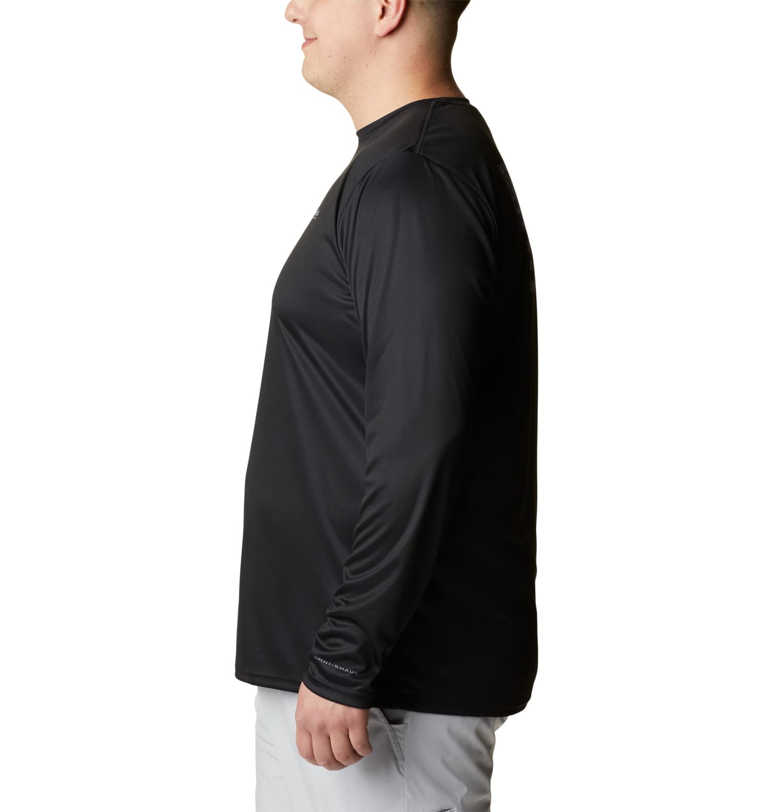 Columbia Men's Tall Size Terminal Tackle PFG Fish Flag LS, Black/Graphite, 2XT