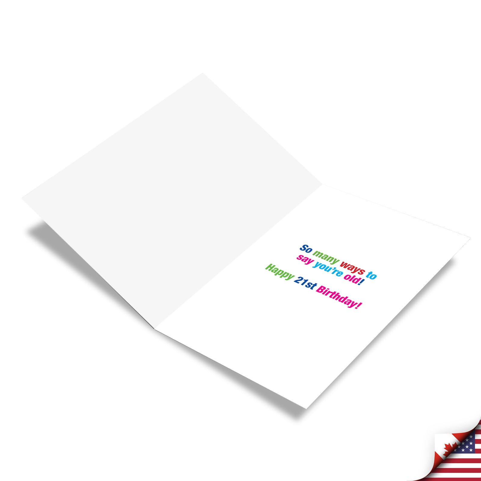 NobleWorks - 21st Happy Birthday Card Milestone - Fun Bday Celebration Notecard with Envelope, 21 Year Old Congrats - Word Cloud 21 C9406MBG