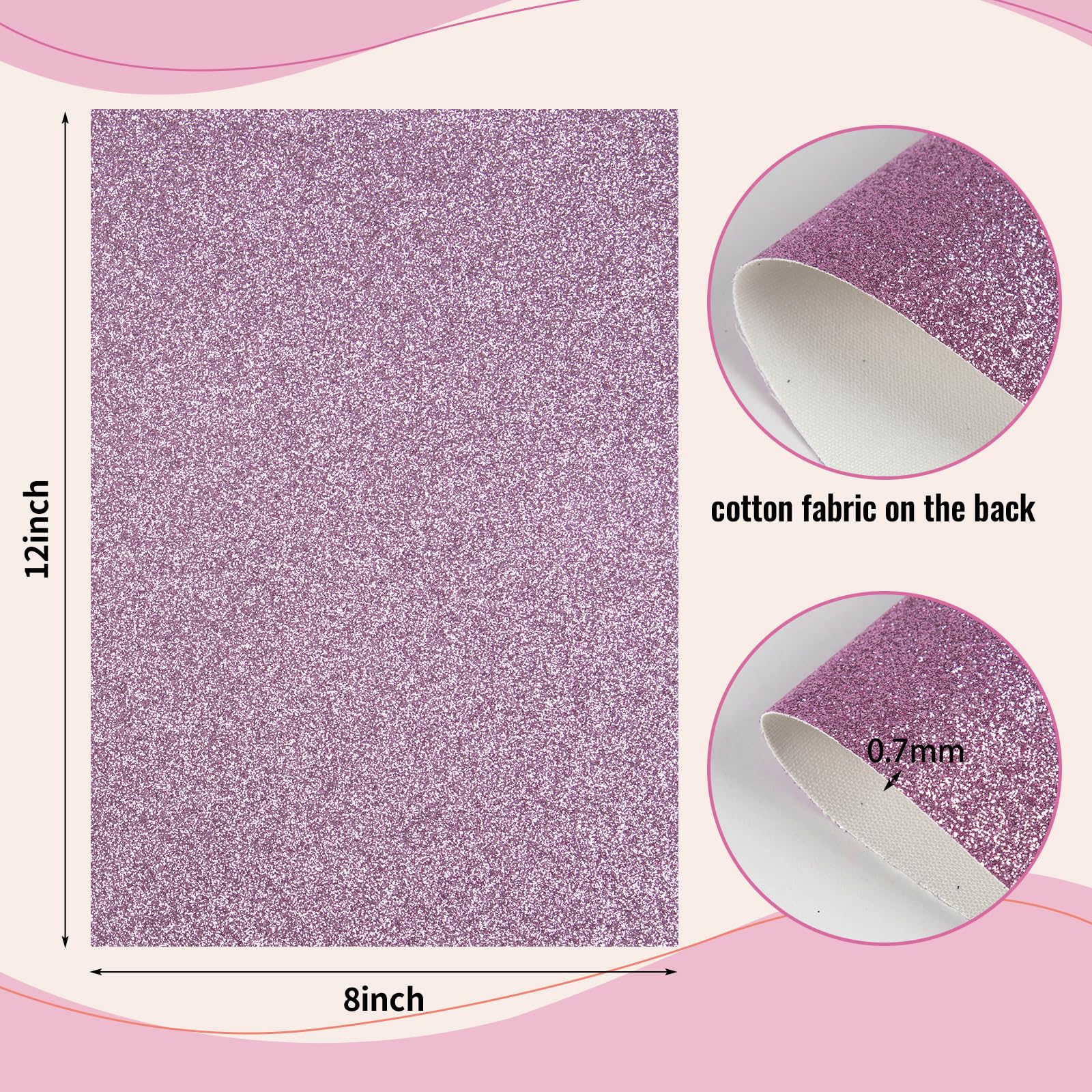 Fuceury 32 PCS A4 Glitter Faux Leather Sheets 8x12 Inches PU Fabric Sheets for DIY Crafts, Wedding Sewing, Making Earrings