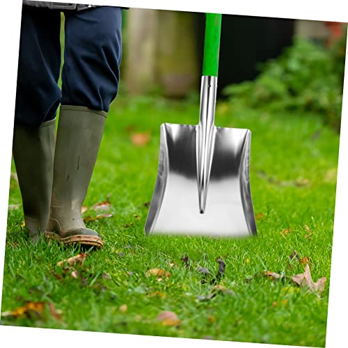 Happyyami 2pcs Fireplace Camping Supply Garbage Point Dustpan Pushing Beach Pusher Lightweight Car Gardening Spade Removal Stainless Metal Trowel Outdoor Steel Ash Pan Emergency Iron Ice