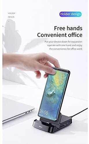 Feilx Ultra-Slim Data USB Hub, 7 in 1 USB Type C Hub Docking Station USB-C to HDMI USB 3.0 HUB SD TF Card PD Adapter
