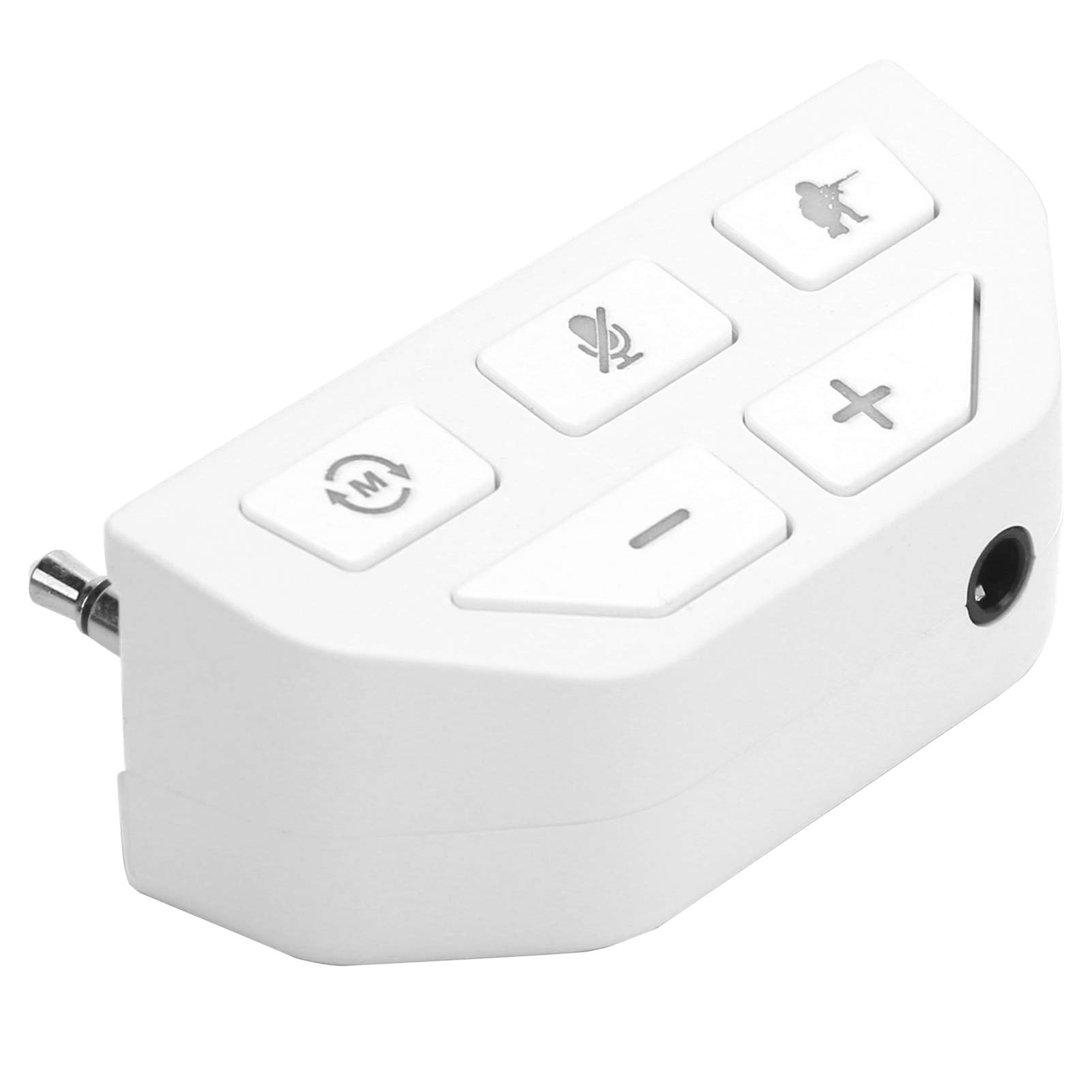 Focket Stereo Headset Adapter for One Controller, 3.5mm USB Audio Adapter Stereo Headphone Converter Gamepad Headset Adapter, Sound Enhancer for Controller Headset Adapter (White)