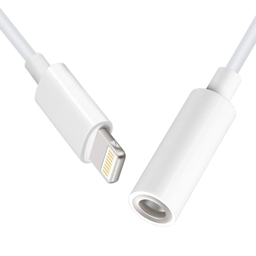 esbeecables (Apple MFi Certified) Lightning to 3.5mm Headphone Jack Adapter, 2 Pack Earphone Audio Jack Aux, iPhone Dongle Cable Compatible with iPhone 13/12/11 Pro/XR/XS Max/X/8/7 iPad