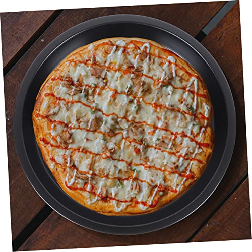 Hemoton 15 Pcs Pizza Plate Cake Tray Pizza Screen Mini Accessories Round Bread Pan Bread Baking Molds Pizza Crisper Tray Oven Pan for Kitchen Carbon Steel Pizza Pan Reusable Baking Tray