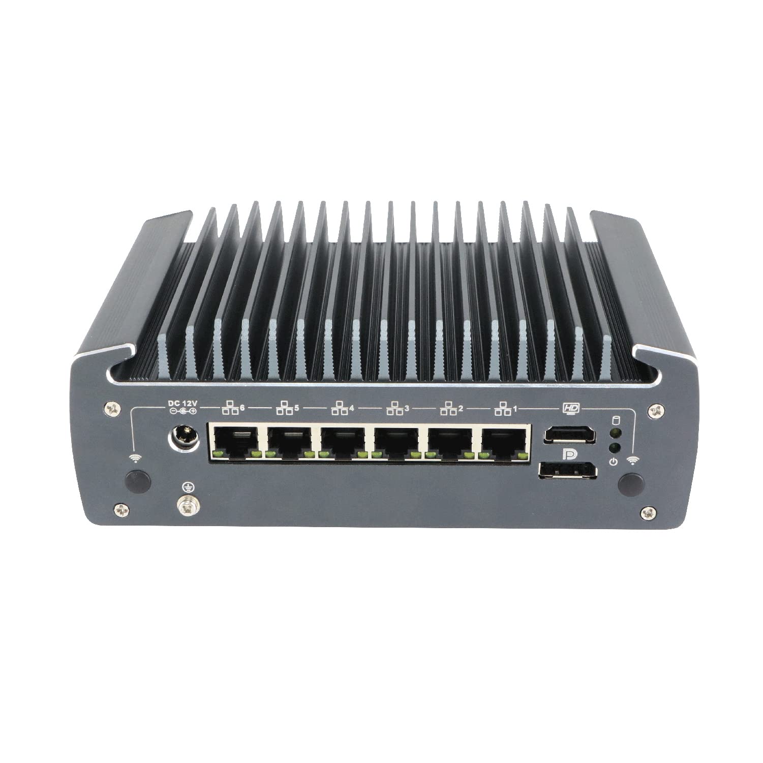 HUNSN Micro Firewall Appliance, Mini PC, OPNsense, VPN, Router PC, Core I3 10110U, RX10, AES-NI, 6 x Intel 2.5GbE LAN, HDMI, DP, COM, SIM Slot, TPM2.0, 16G RAM, 128G SSD