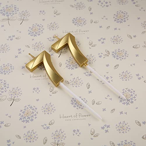 Gold 77th Birthday Candles,Gold Number 77 Cake Topper for Birthday Decorations Party Decoration
