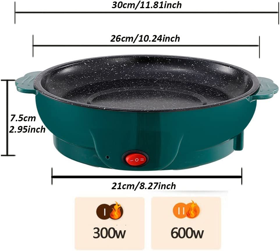 Electric Griddles, Versatile Electric Grills 110V Large-Capacity Electric Frying Pan 3-In-1 Pot Electric Bakeware for 2-4 People Electric Skillets