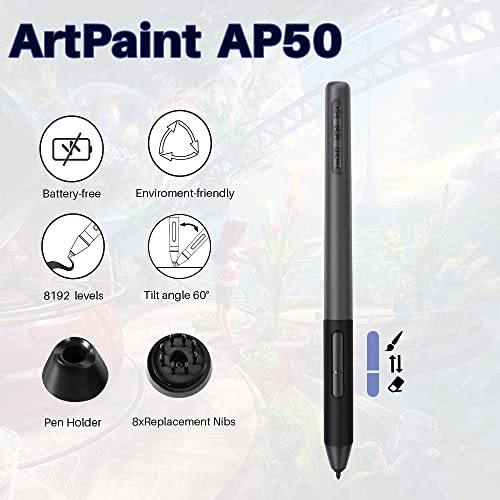 GAOMON PD156PRO 15.6 Inch Pen Display 125% sRGB Full-Laminated Drawing Tablet with Screen with 10 Express Keys Professional Graphic Drawing Monitor with Gifted Adjustable Stand Black