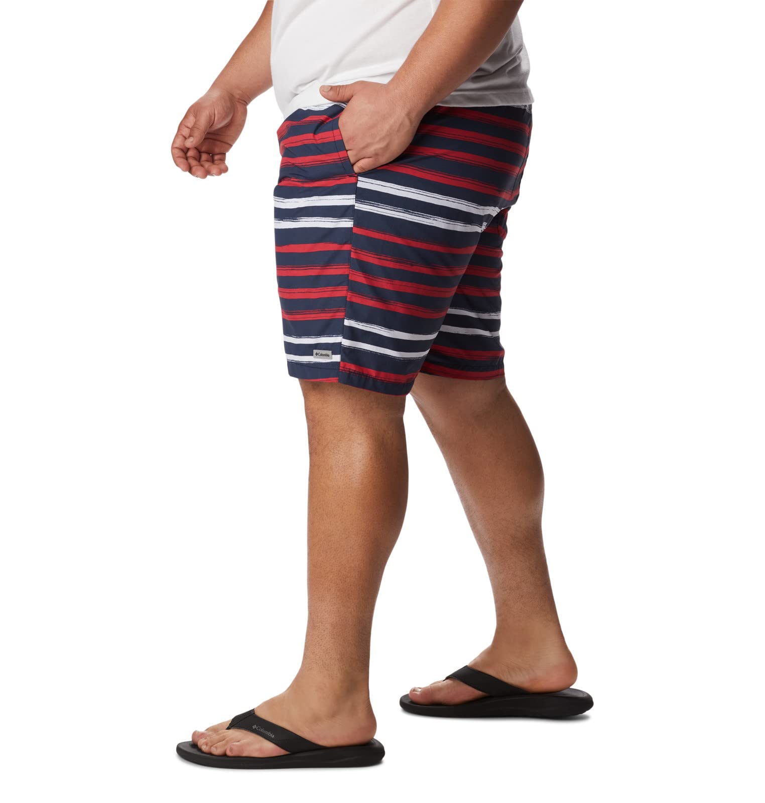 Columbia Men's Big-Tall Big Dippers Water Short Swimwear, azul Wavy Islands, 2X x 8